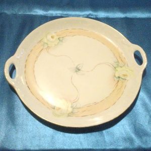 Vintage | Accents | Three Crown China Hand Painted Yellow Roses Plate ...